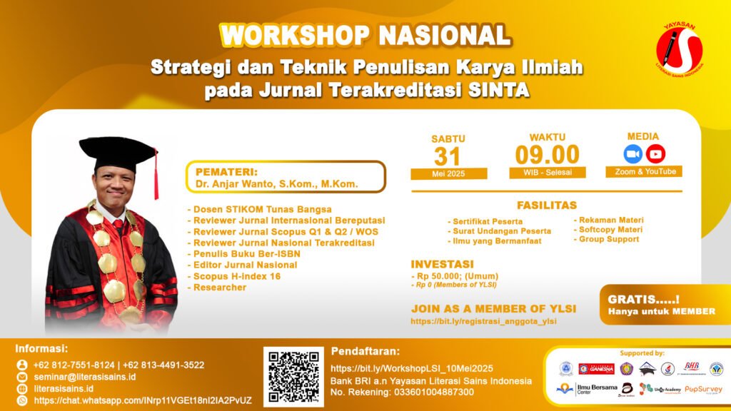 Workshop Nasional Strategi dan Teknik Penulisan Karya Ilmiah pada ...